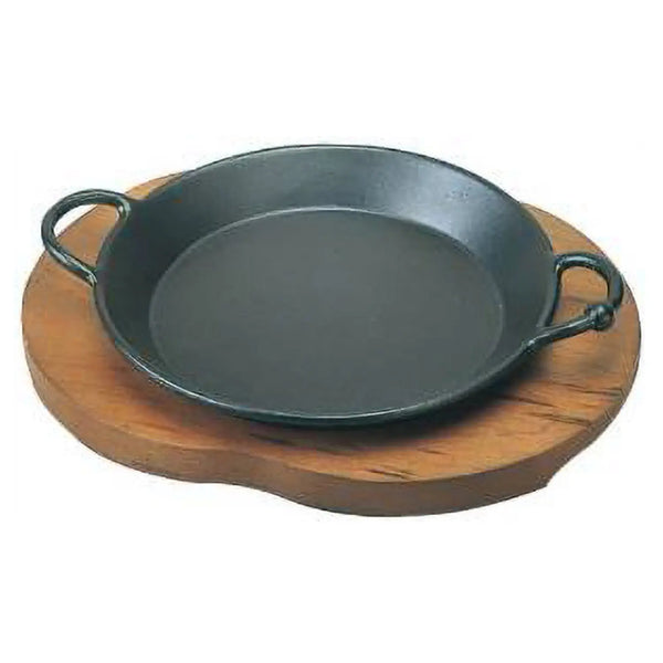 Asahi Cast Iron Round Sizzler Platter with Handles - Globalkitchen Japan