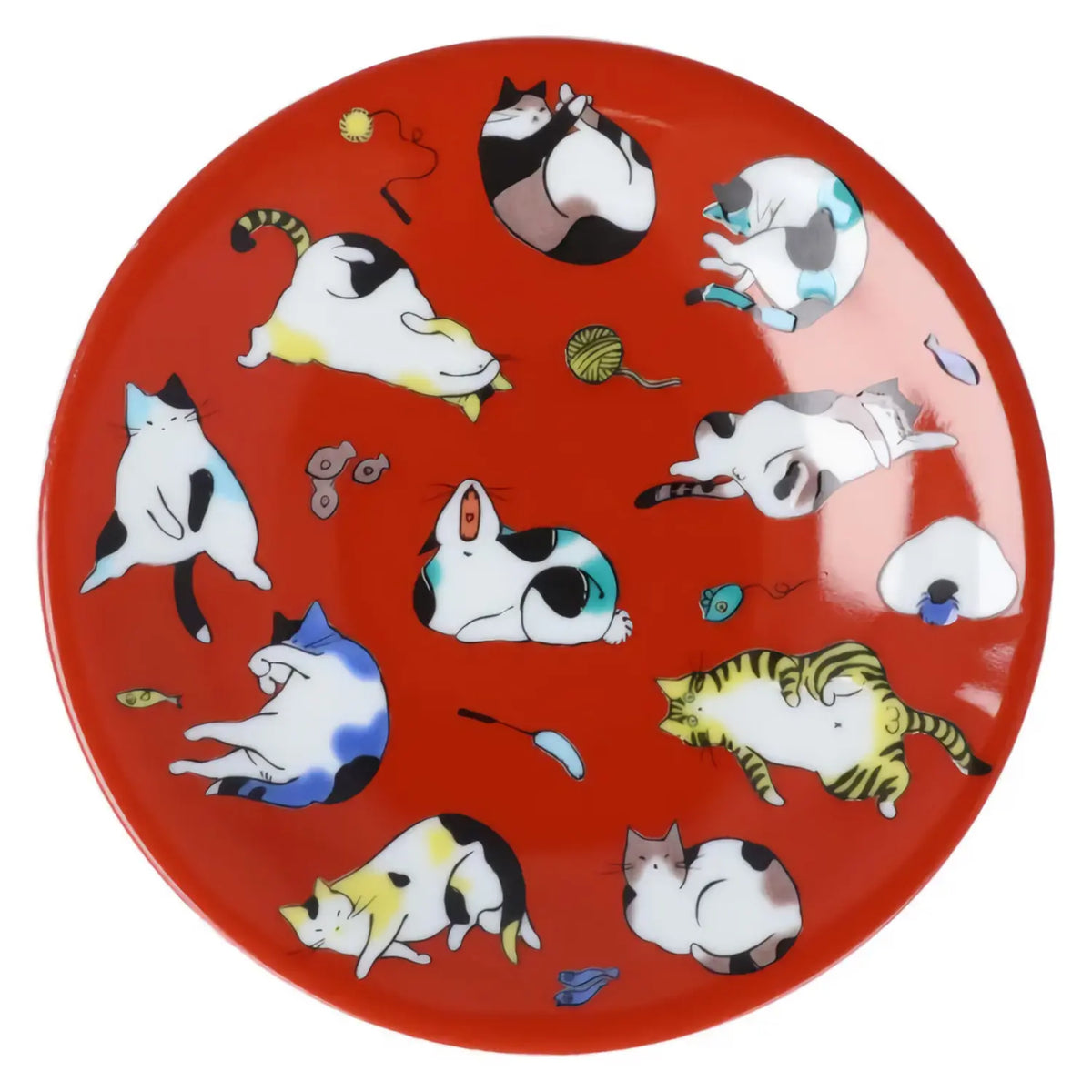 SEIKOU KISSYO Kutani Porcelain Small Plate Cat - Globalkitchen Japan