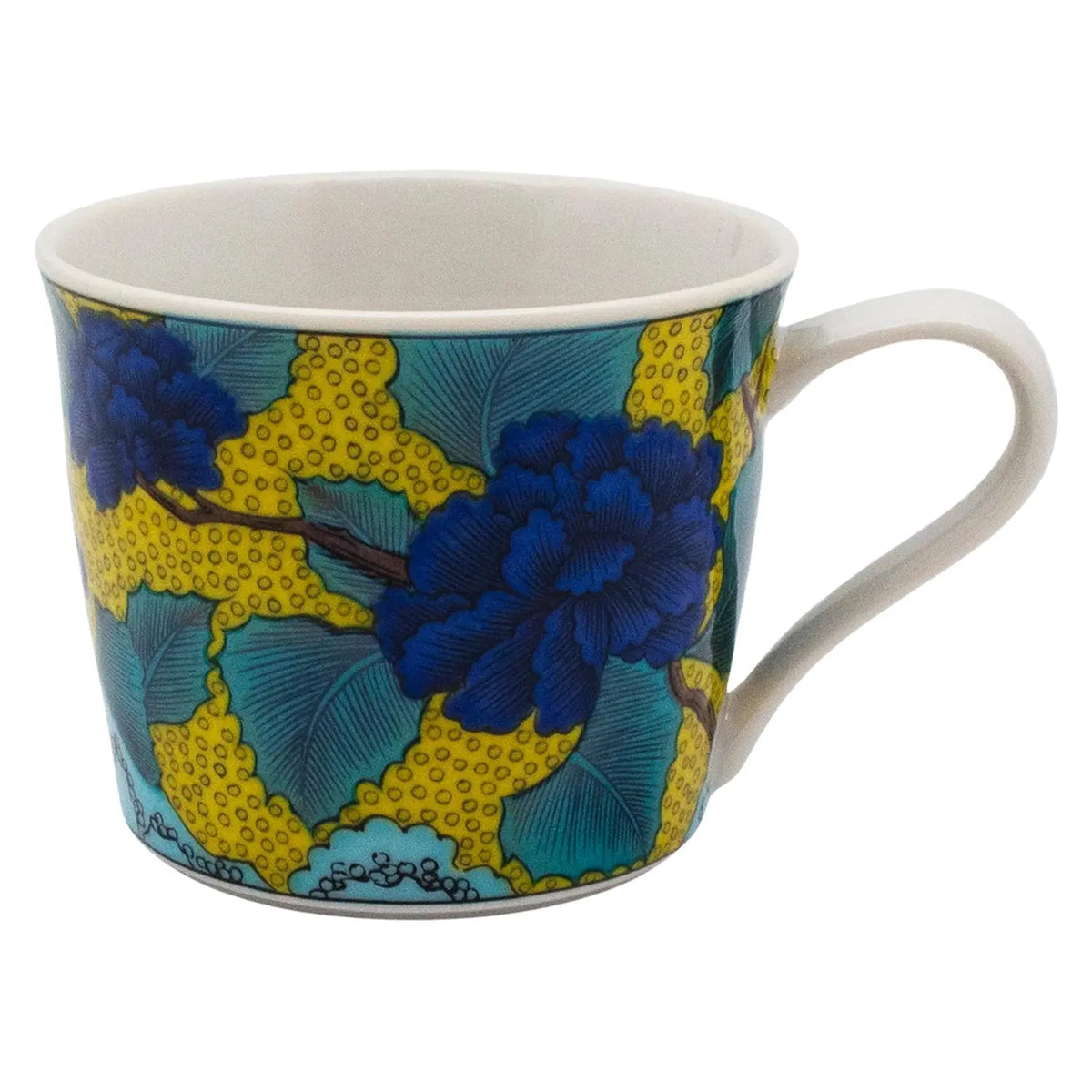 SEIKOU Kutani Porcelain Mug Doha-ni-Botan - Globalkitchen Japan