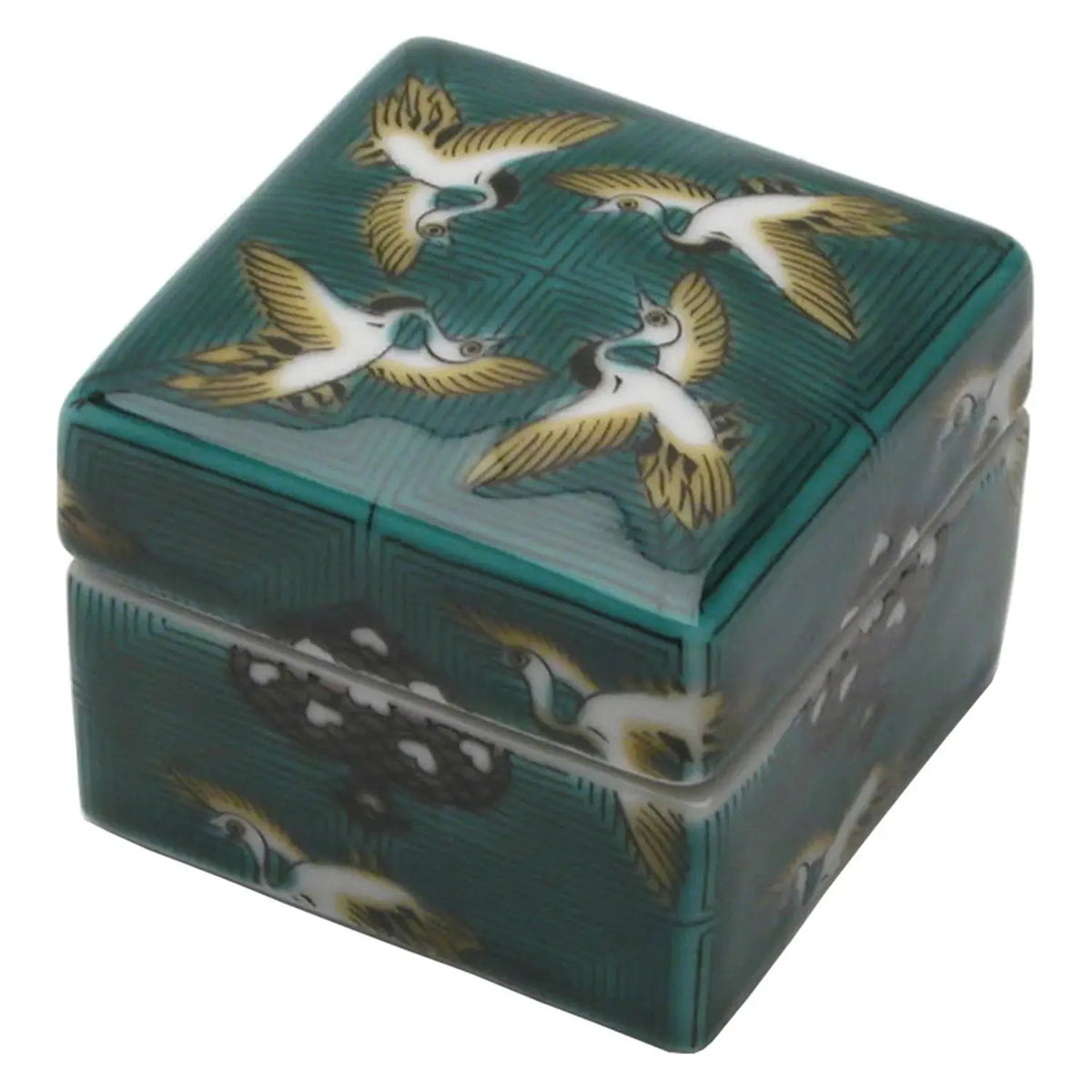 SEIKOU SAI Kutani Porcelain Jubako Box Tsuru-Karutamon - Globalkitchen ...