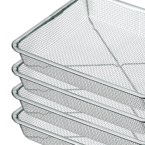 Three Snow Stainless Steel Rectangle Deep Mesh Colander (6.5 Mesh ...