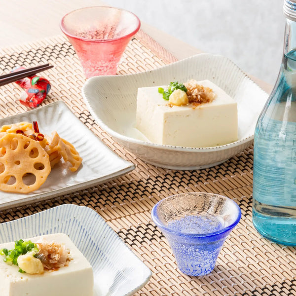 Toyo Sasaki Glass Mt. Fuji Soda Lime Glass Cold Sake Cup Set ...