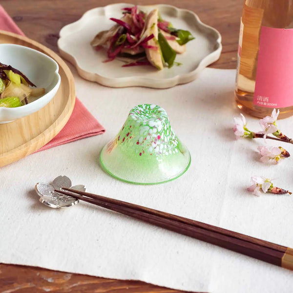 Toyo Sasaki Glass Sakura Fuji Soda Lime Glass Cold Sake Cup Yamazakura ...