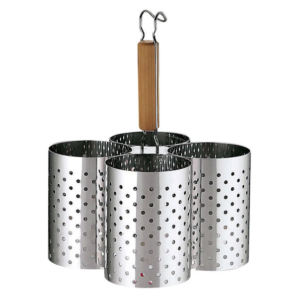 Yukiwa Stainless Steel Kakiage Tempura Deep Fryer Ladle 4 Portions wit ...