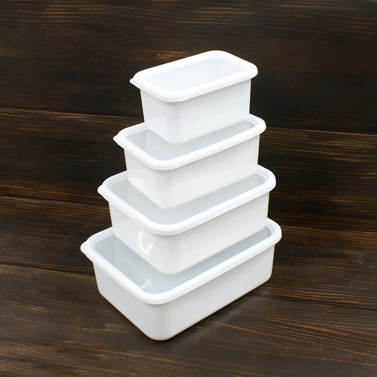 FUJIHORO Konte Enamel Deep Food Container KE-DM･AB - Globalkitchen Japan