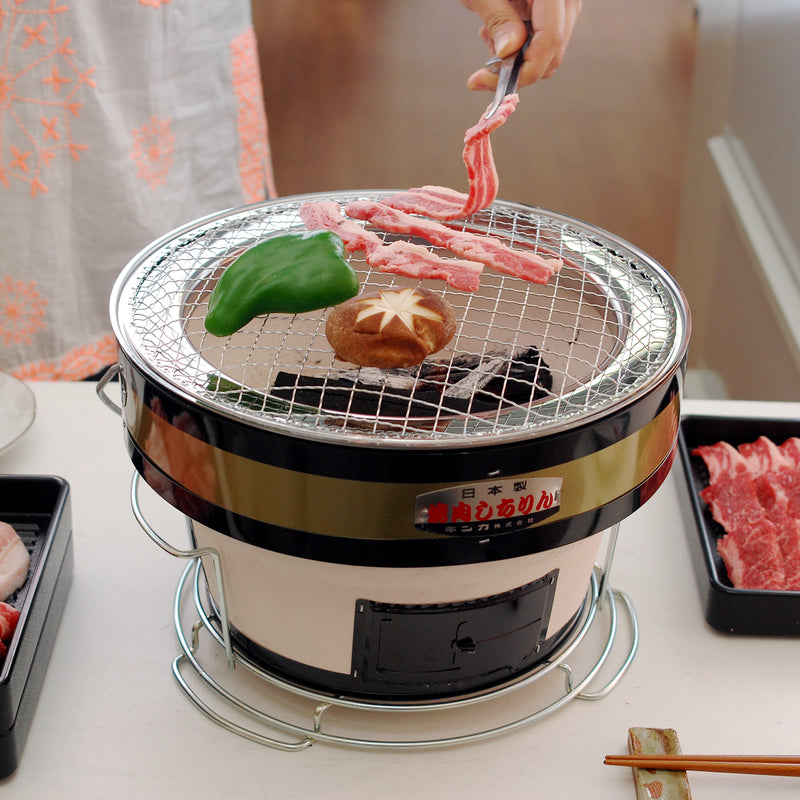Kinka Charcoal Shichirin Grill with Stand - Globalkitchen Japan