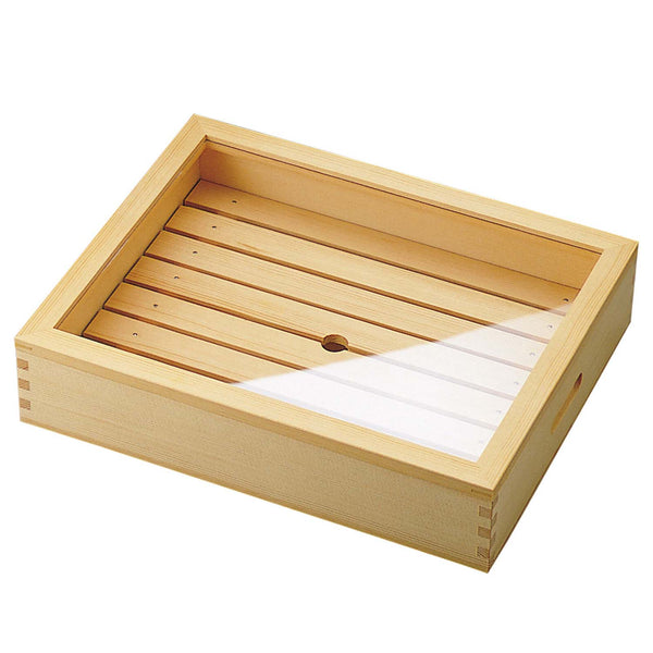 Yamacoh Wooden Sushi Neta Case with Acrylic Cover - Globalkitchen Japan