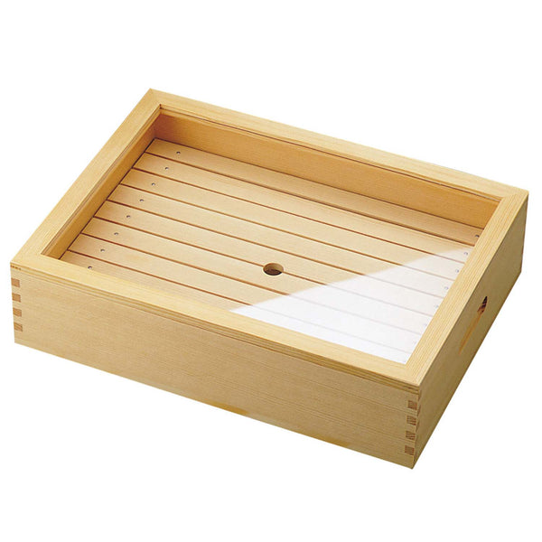 Yamacoh Wooden Sushi Neta Case with Acrylic Cover - Globalkitchen Japan